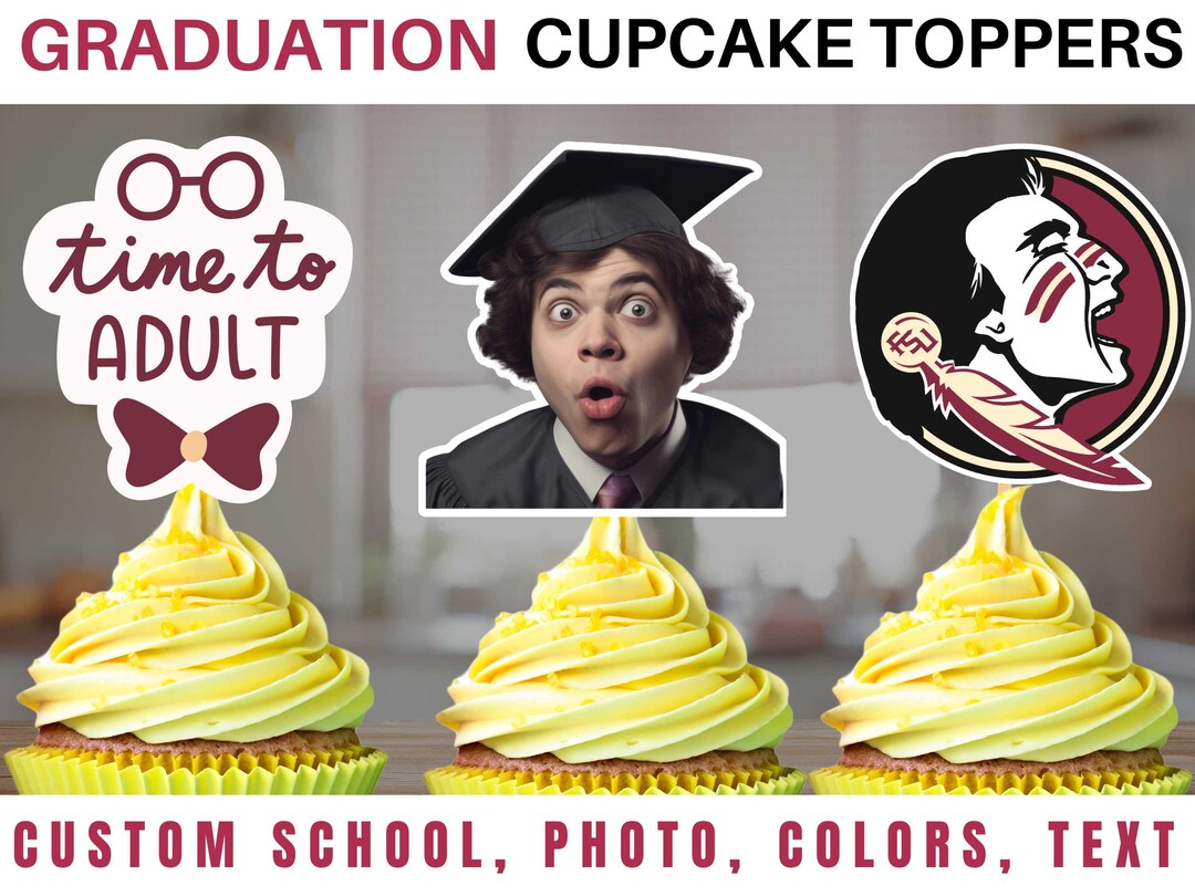 Printable Custom Graduate Acceptance Custom Cupcake Topper Personalized ...