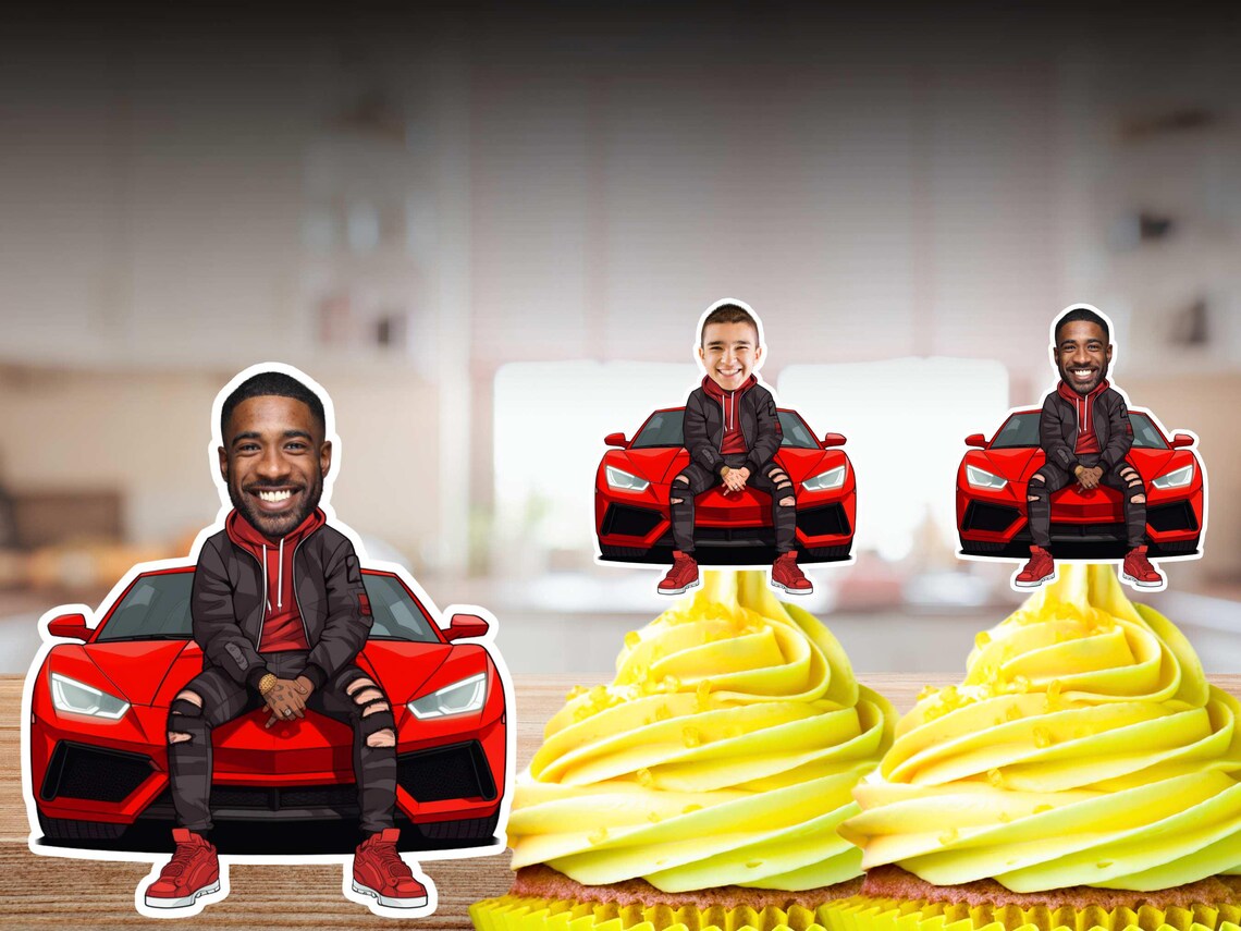 Hip Hop Car Cupcake Toppers. Hip Hop Birthday Party, Sports Car With ...