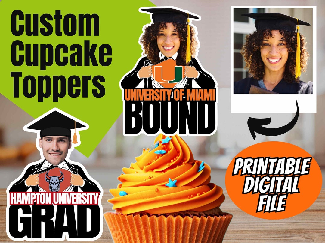 Printable Graduation Acceptance Cupcake & Digital Cupcake Topper ...