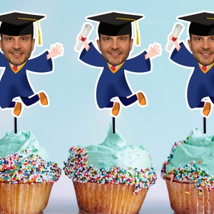 Funny Graduation Cupcake Toppers. / Graduate Party Gift/ Graduation ...