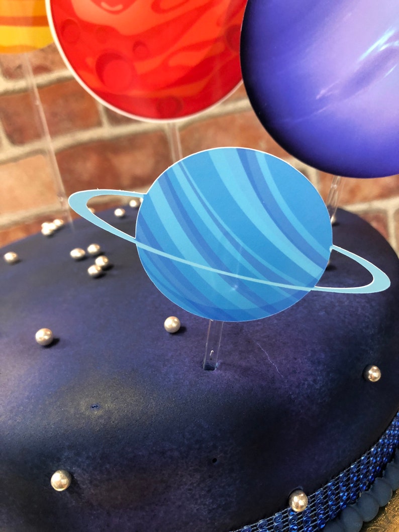 9 Planets and the Sun Solar System Card Stock Cake Toppers - Etsy