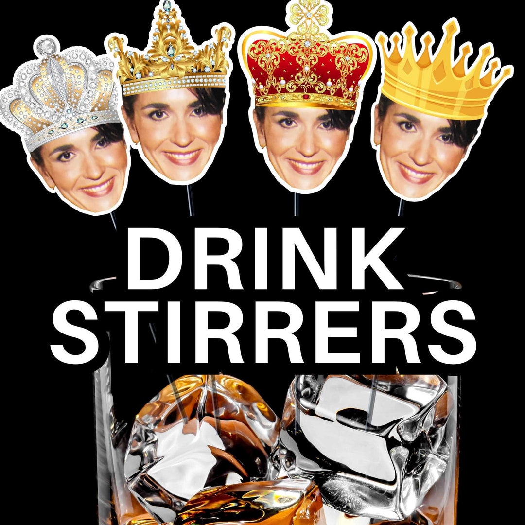 Personalized Queen Crown Drink Stirrers, Custom Birthday Party Decor - Etsy