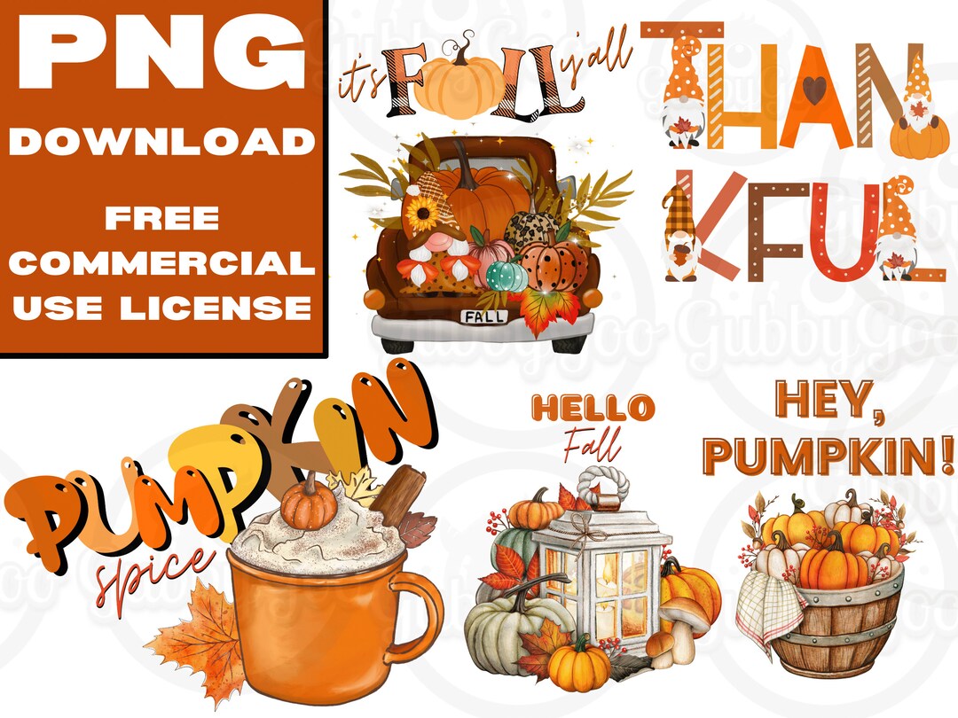 Thanksgiving PNG Bundle Fall PNG Fall Digital Downloads - Etsy