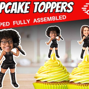 Singer Pop Star Cupcake Personalized Karaoke Theme Face. Singers ...