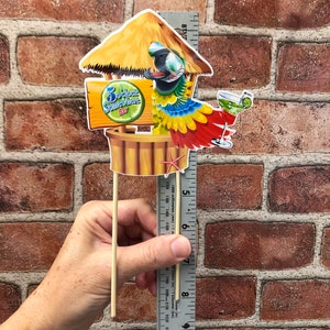 Parrot Card Stock Cake Topper - Tropical Party Decoration - Etsy