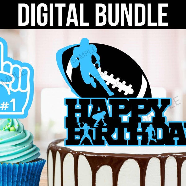 Printable Football Cake Topper - Etsy