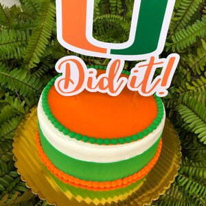 University of Miami Garland and Cake Topper Bundle | College Graduation ...