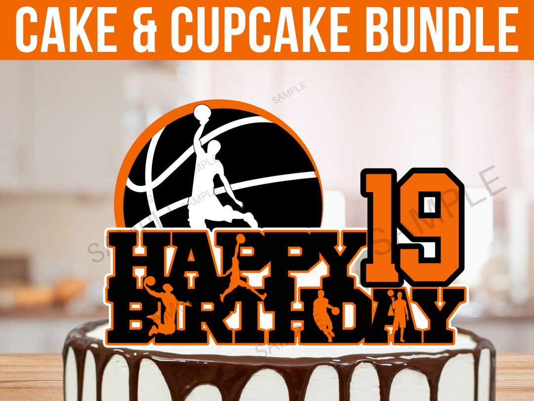 Basketball Cake Topper | Printable Custom Age | Instant Download ...