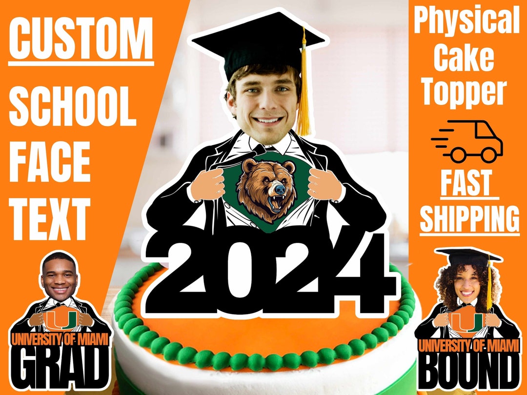 Funny Custom Graduate Acceptance Custom Cake Topper Personalized Face ...