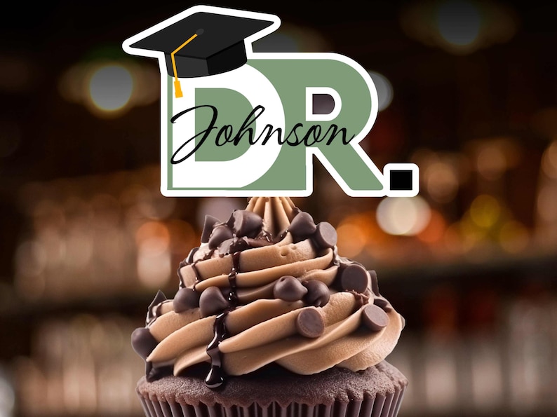 Doctor Graduation Hat Cupcake Toppers for Medical School Graduation ...