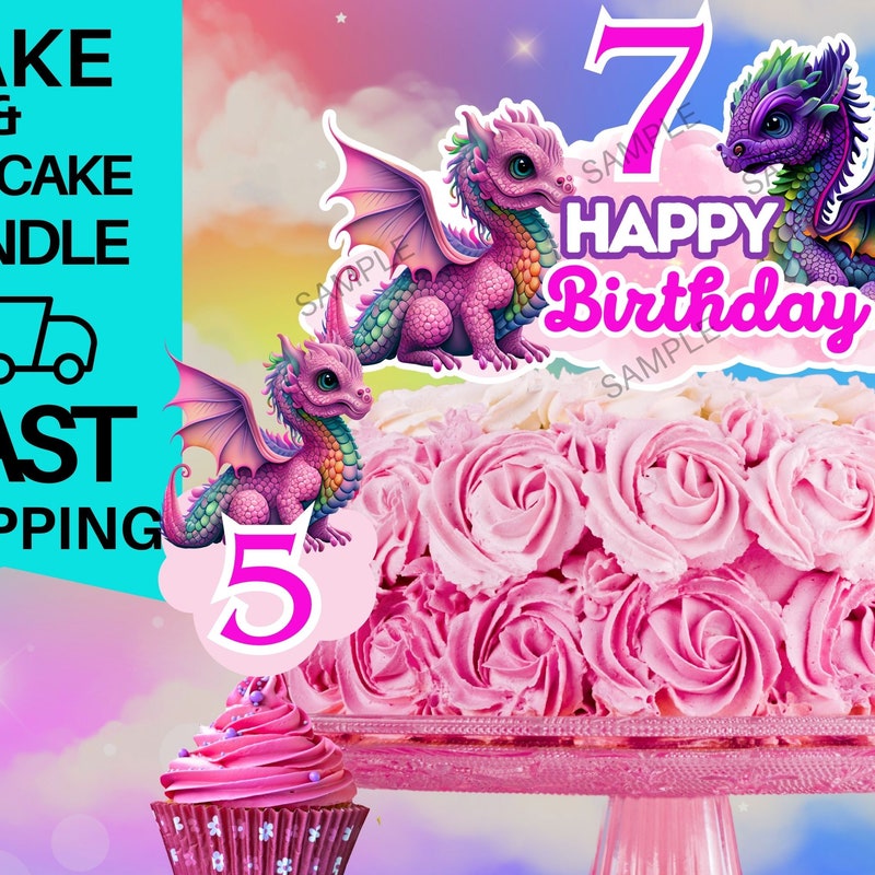 Dragon Cake Topper - Etsy