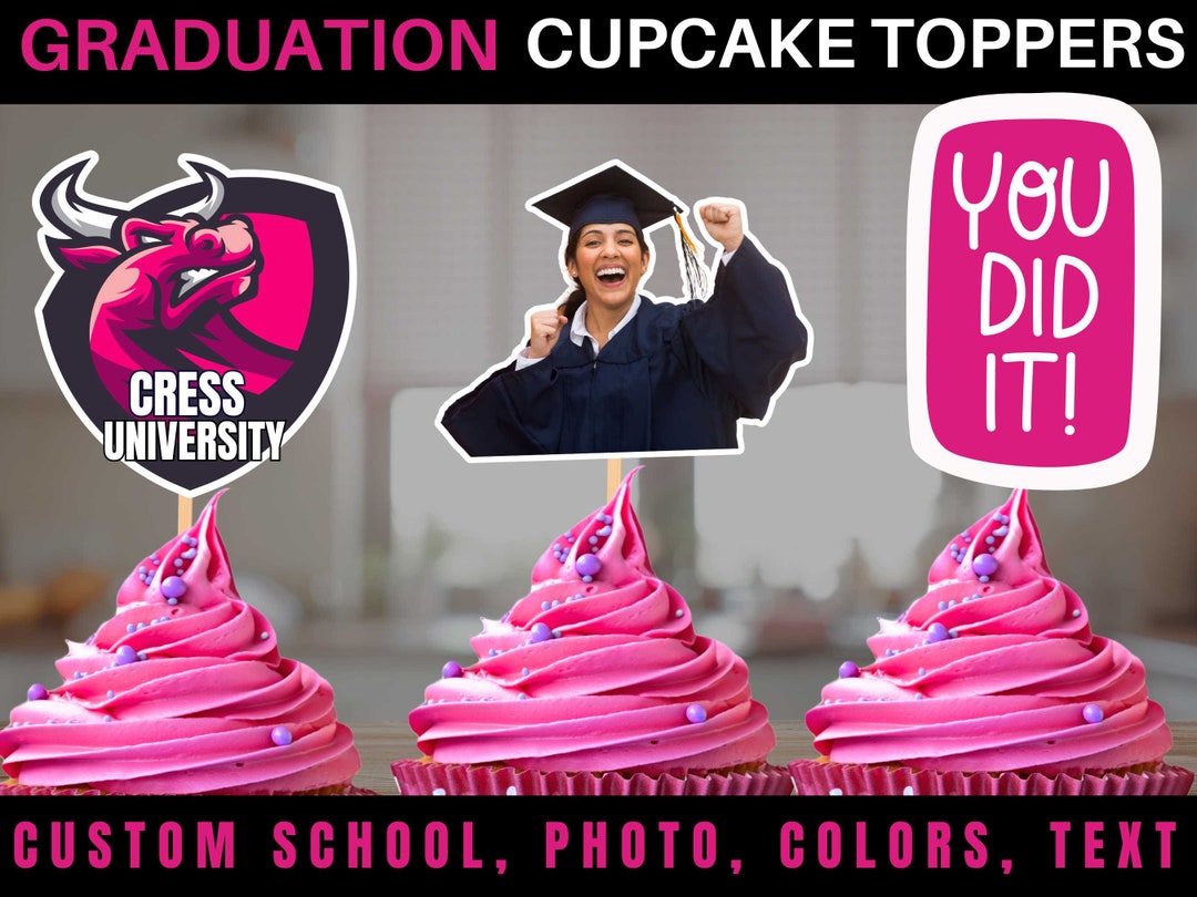 Funny Custom Graduate Acceptance Custom Cupcake Topper Personalized ...