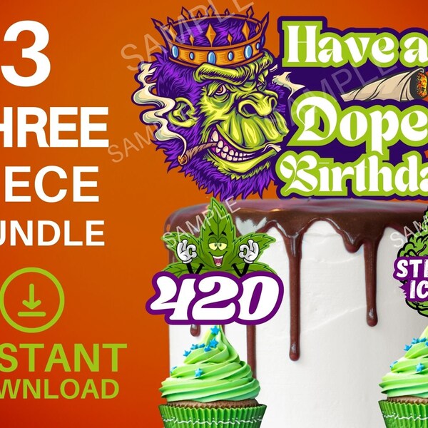 Weed Cake Topper - Etsy