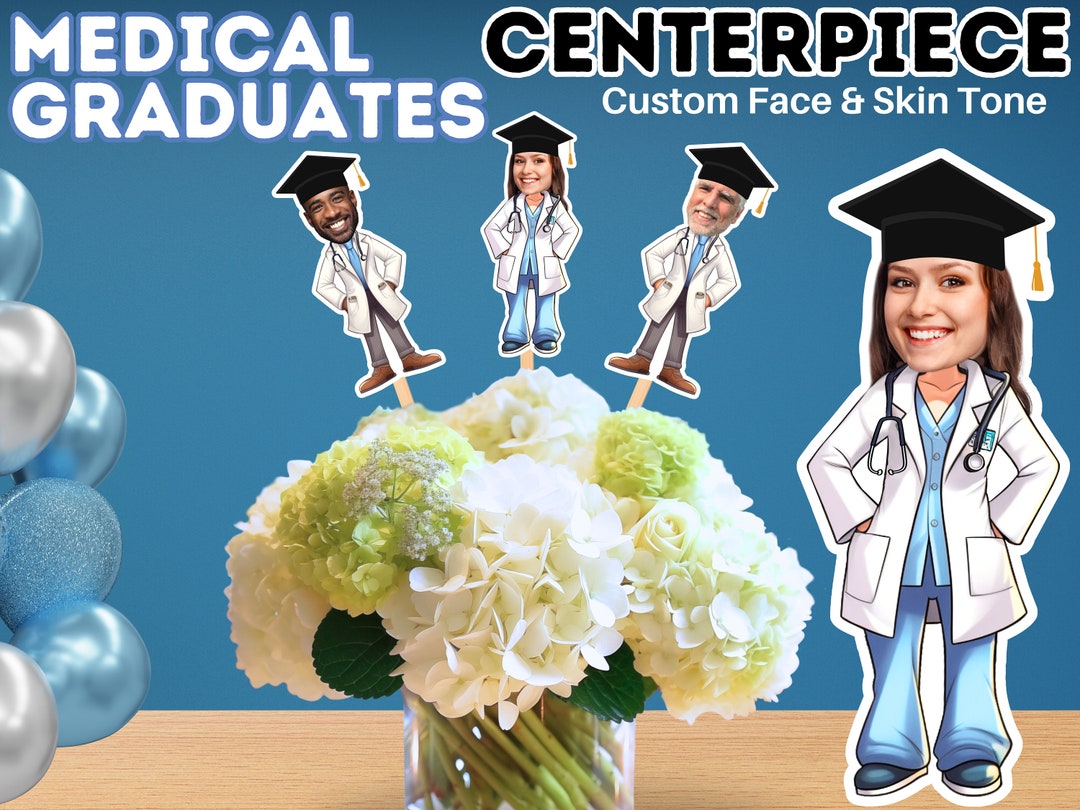 Medical School Graduate Decor Centerpiece for Doctor Graduation Party ...