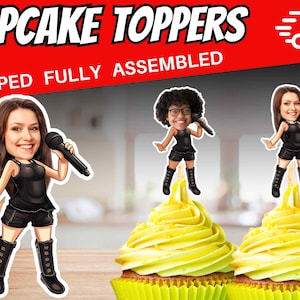 Singer Pop Star Cupcake Personalized Karaoke Theme Face. Singers ...