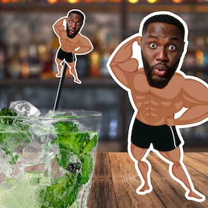 Funny Custom Drink Stirrers Personalized With Face, Stir Sticks Custom ...