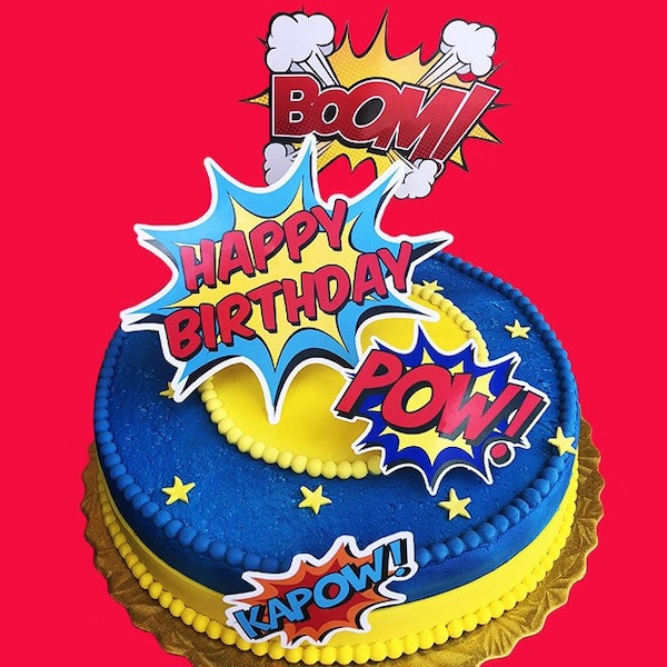 Pow Name Cake Topper - Etsy