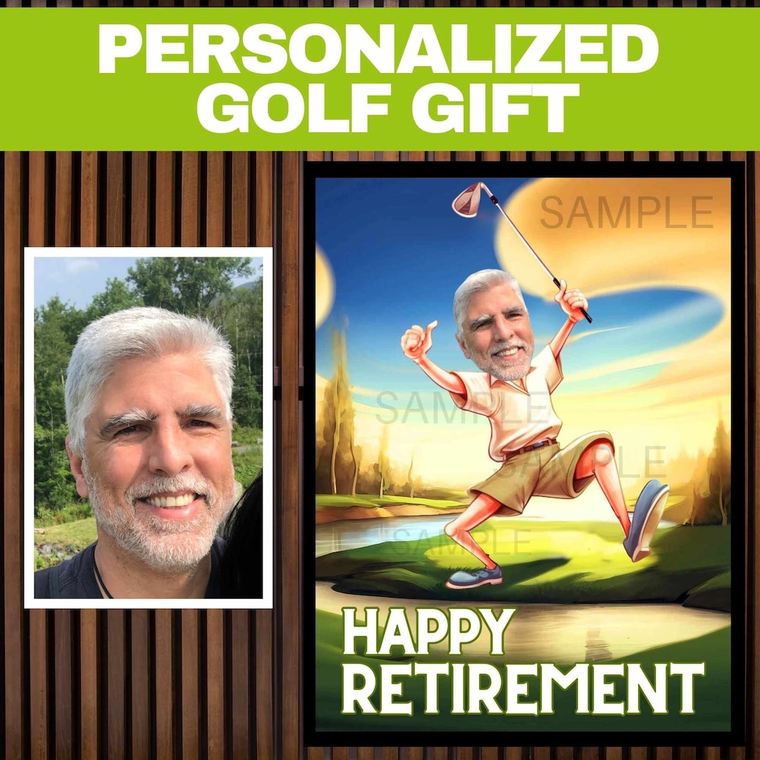 Printable Funny Golf Retirement Birthday Gift Signature Poster Guest ...