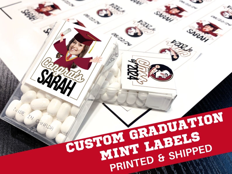 Funny Graduation Party Mint Label Favors, High School or College Grad ...