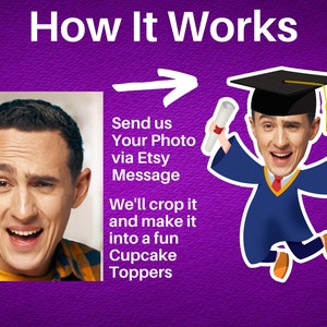 Funny Graduation Cupcake Toppers. / Graduate Party Gift/ Graduation ...