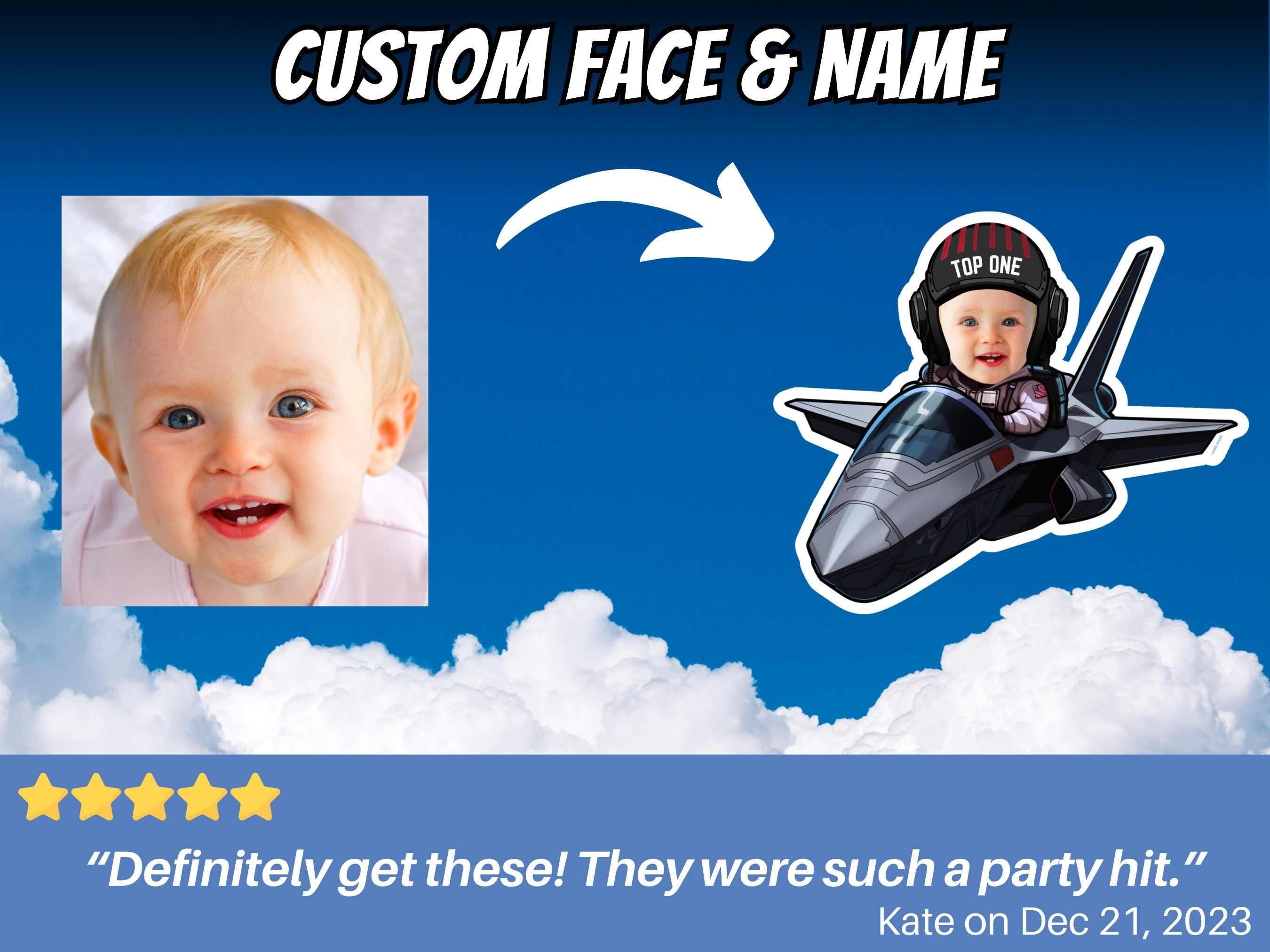 Funny Pilot Cupcake Plane Toppers Party With Airplane and Pilot With ...