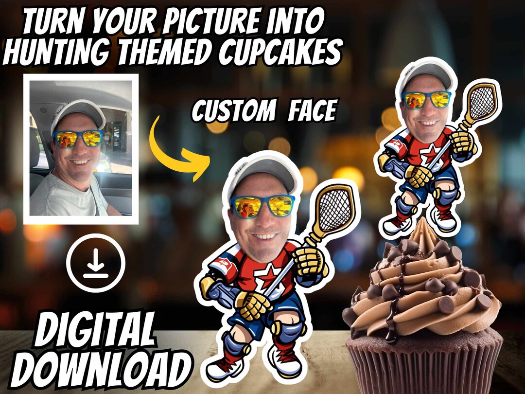 Printable Lacrosse Birthday Cupcake Lacrosse Themed Cupcake Toppers ...