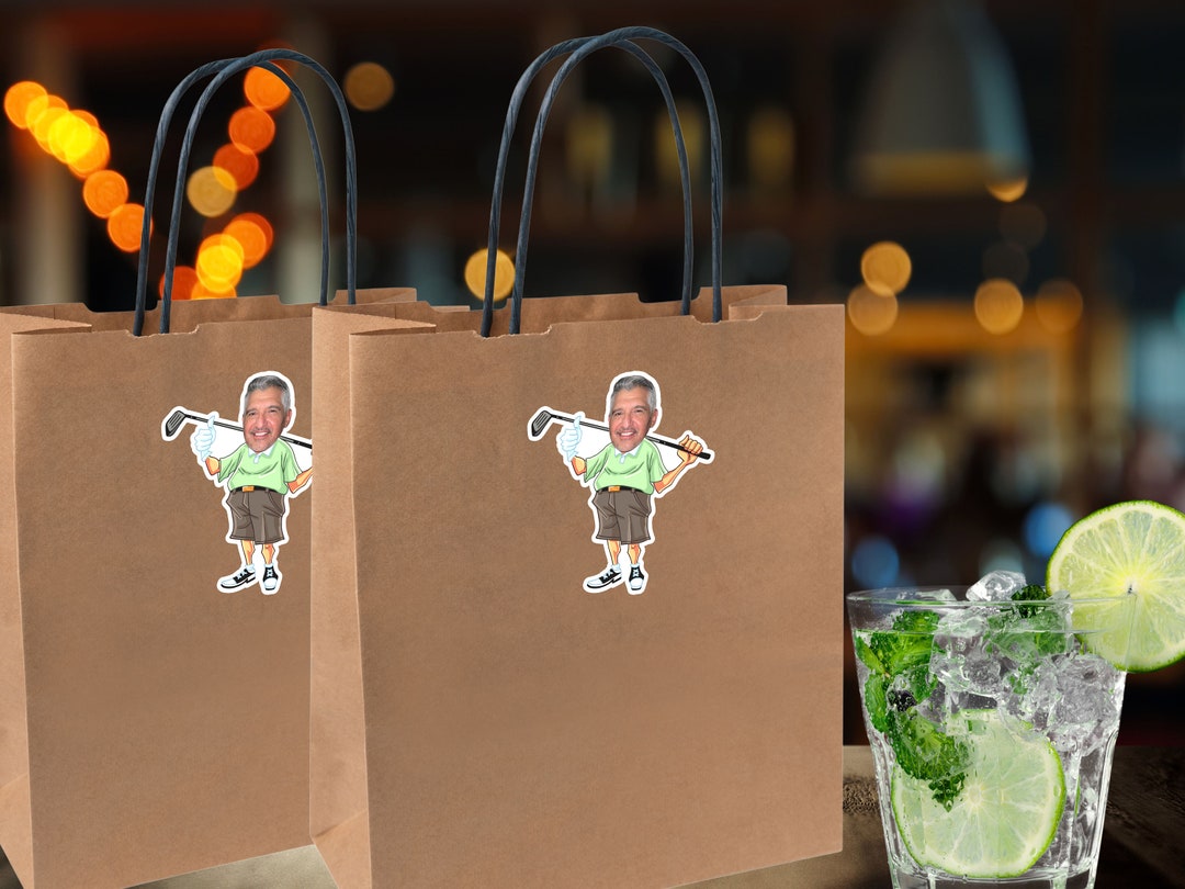 Funny Golf Stickers Personalized With Face on Golf Caricature Custom ...