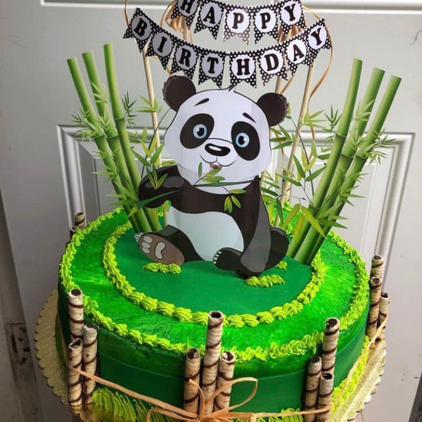 Panda Cake Topper - Etsy