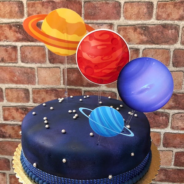 Solar System Cake Topper - Etsy