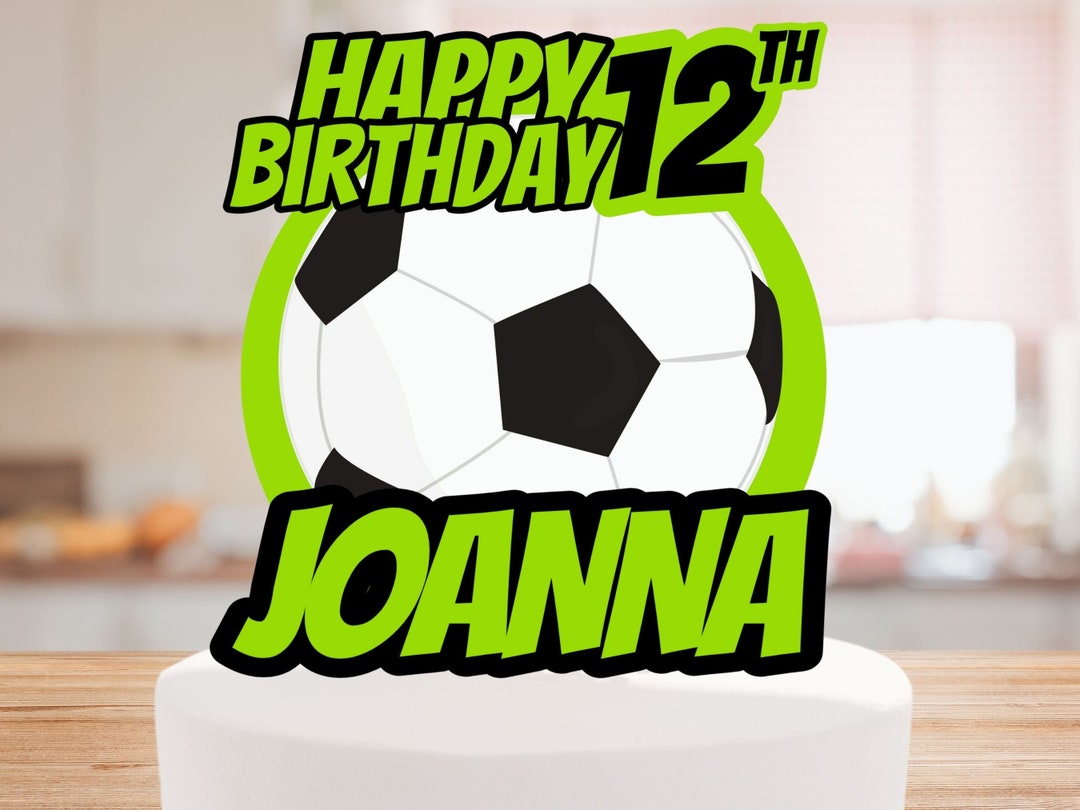 Printable Soccer Cake Topper and Cupcake Topper Bundle 20 Piece Instant ...