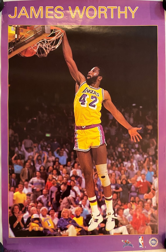 Vintage James Worthy 1986 Starline Poster Original | Etsy