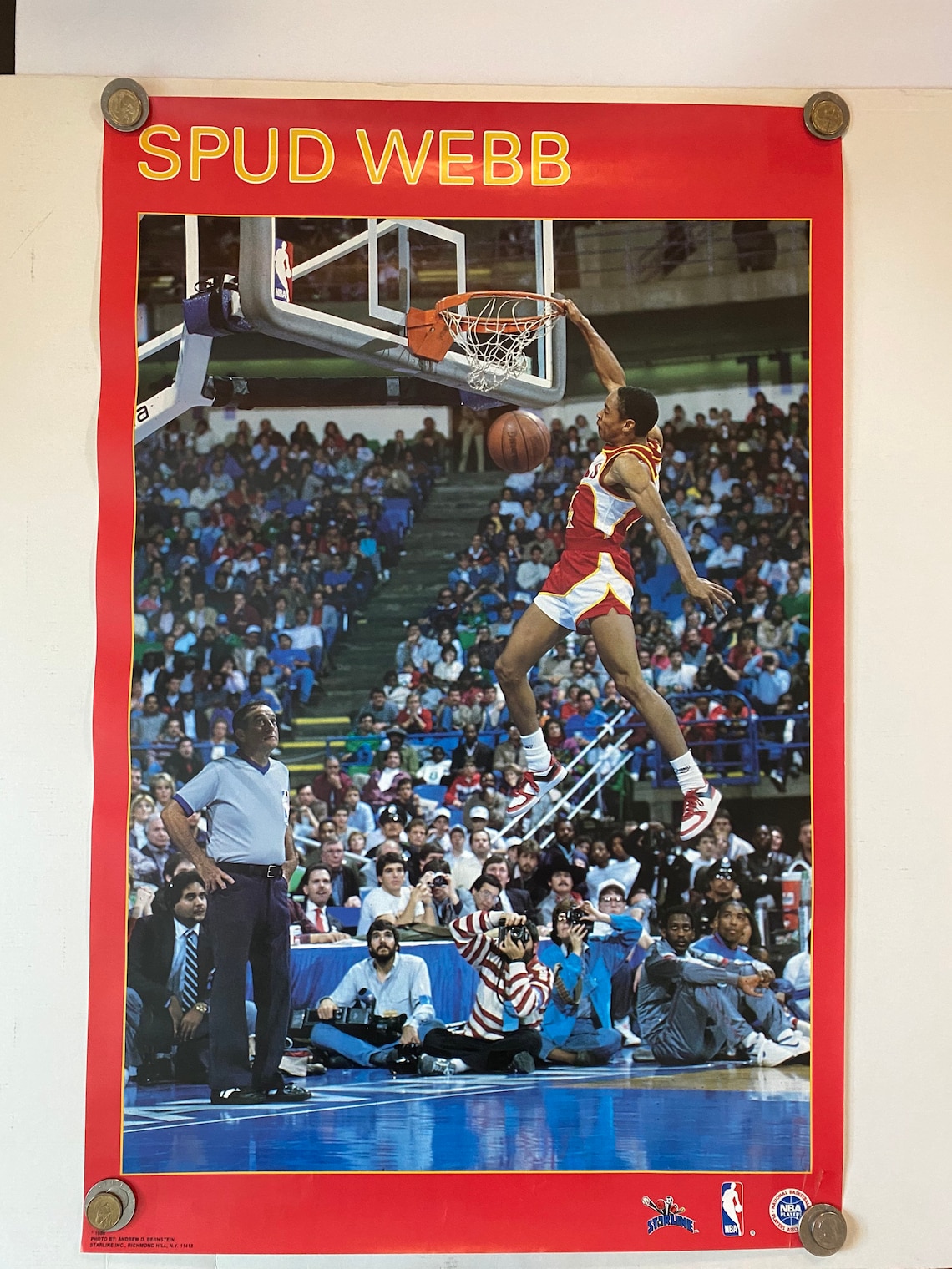 Vintage Spud Webb 1986 Starline Dunk Poster Original | Etsy
