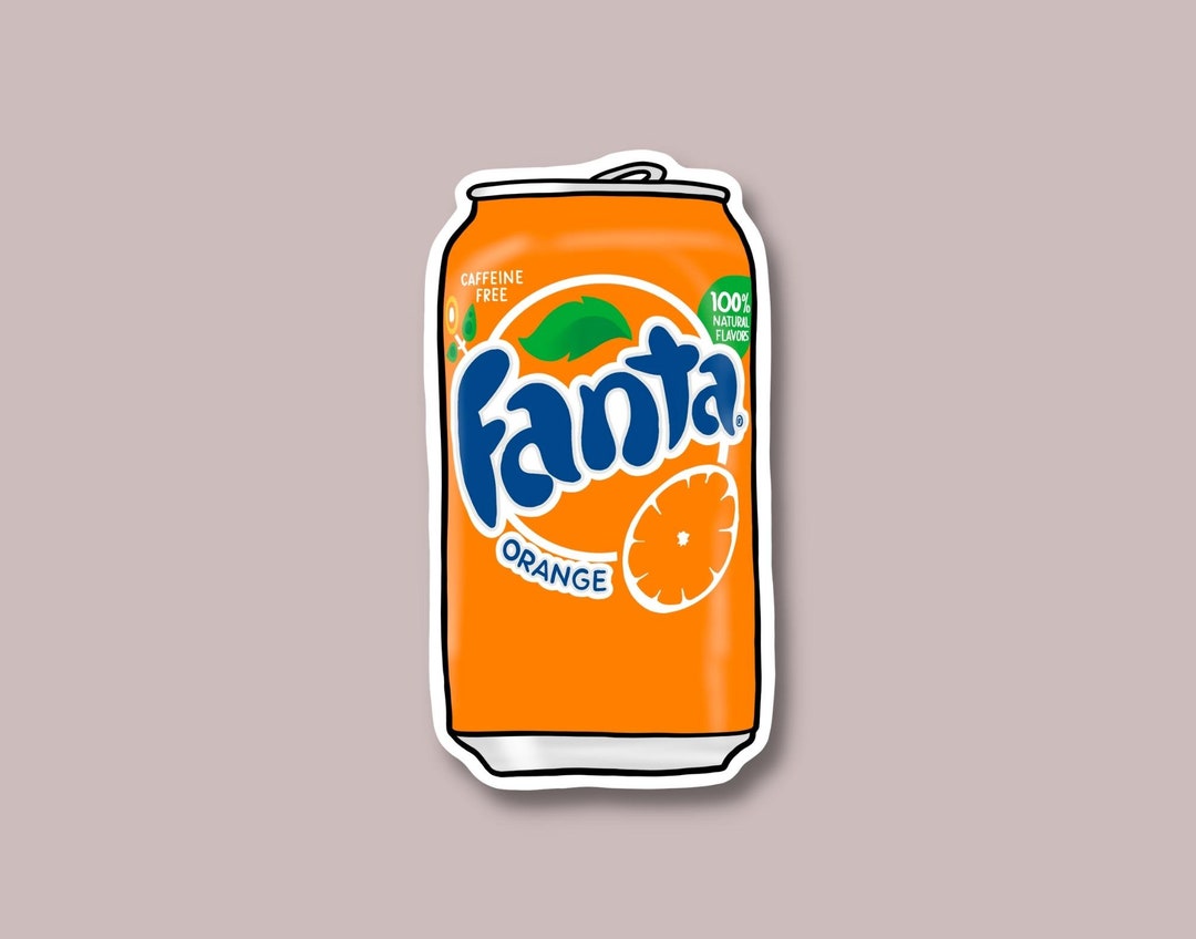 Fanta Can Glossy Waterproof Sticker Orange Soda Can Laptop - Etsy