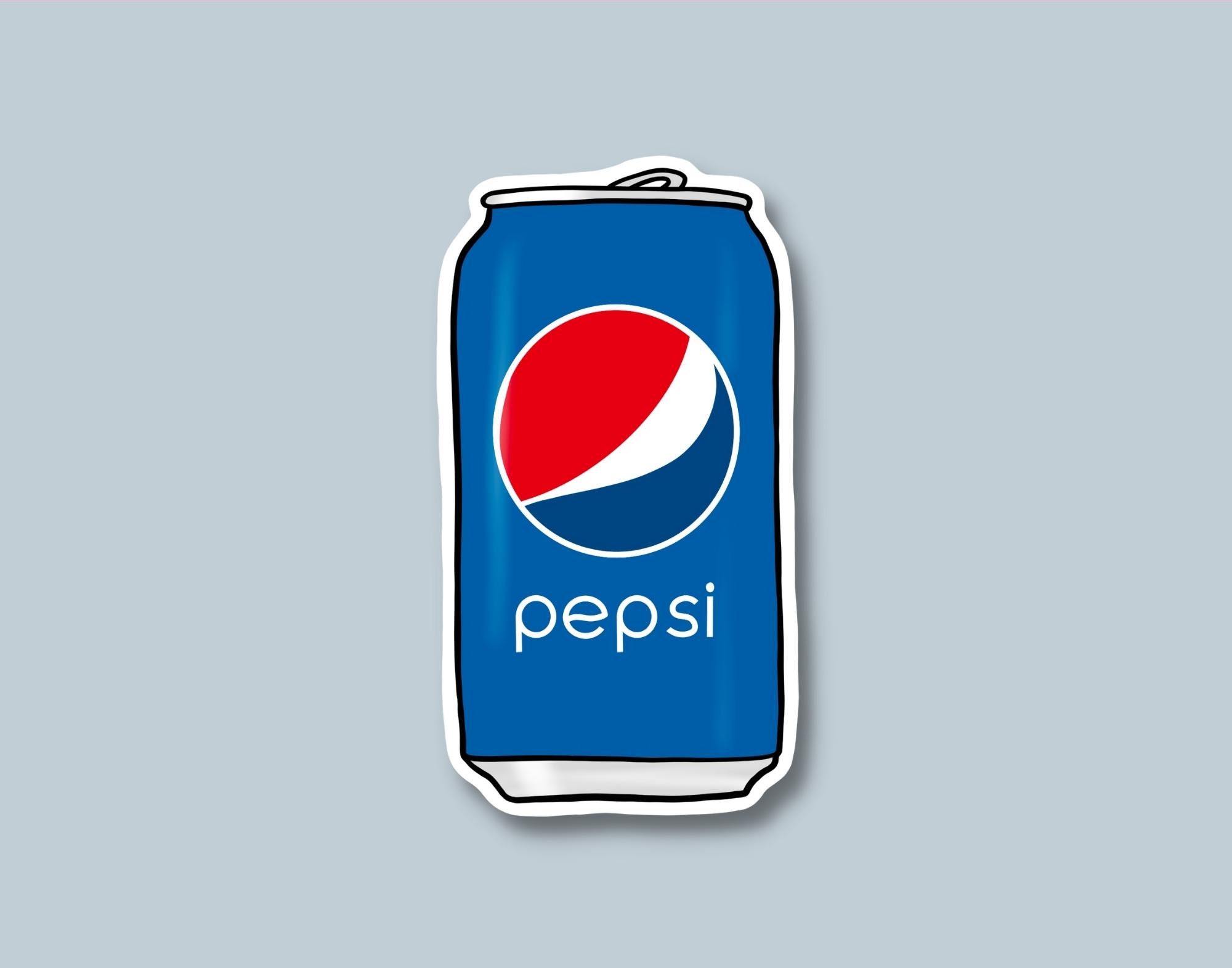 Pepsi Can Glossy Waterproof Sticker Coco-cola Soda Can - Etsy
