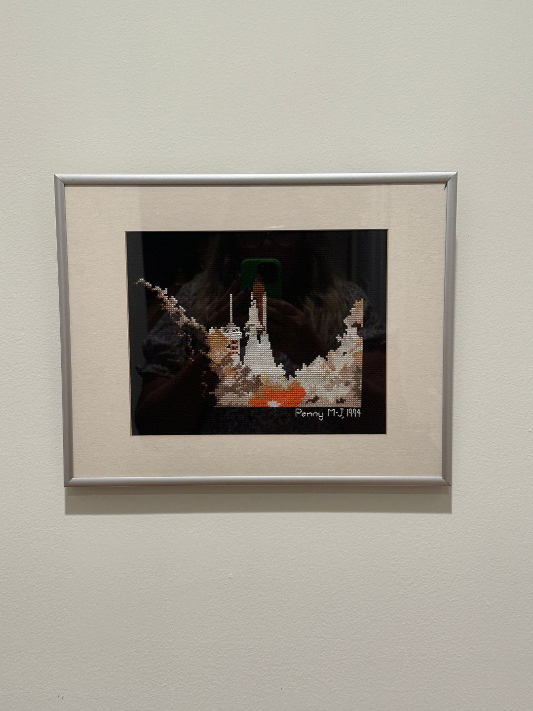 VINTAGE || 1994 Space Shuttle Launch Cross Stich Art - Framed - Etsy