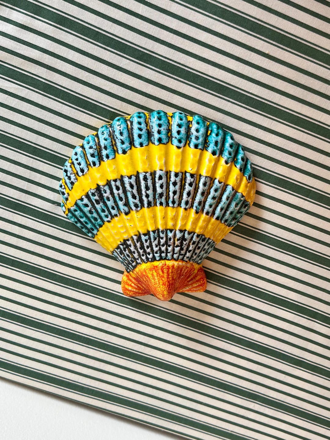 VINTAGE || Hand Painted Seashell Decor - Made in Italy - Etsy