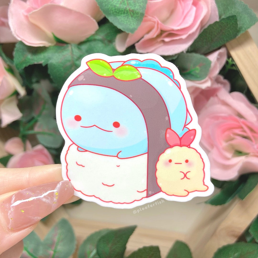 Sumikko Friends Nigiri Sushi Stickers | BUY 3 GET 1 FREE | Cute Glossy ...