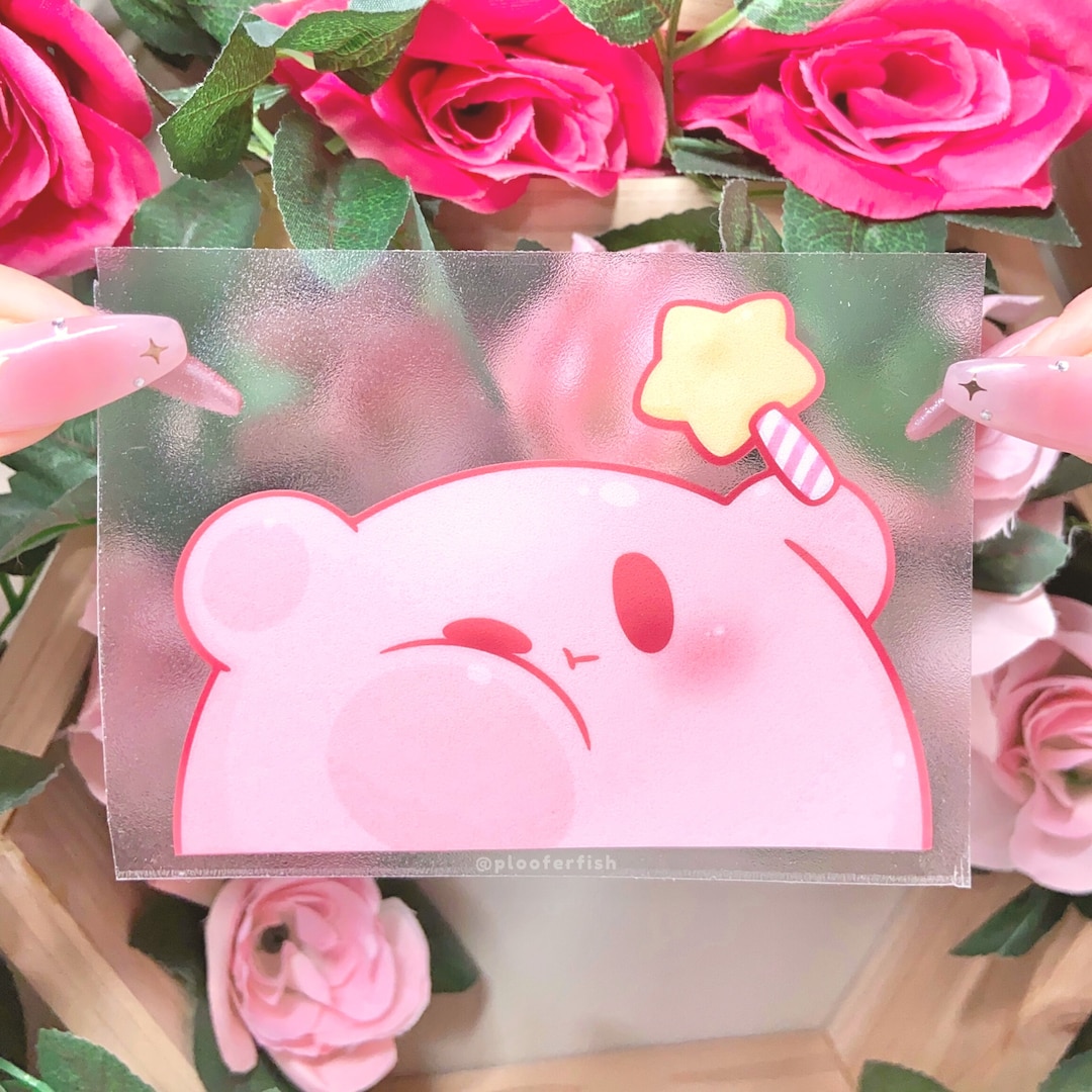 Kirbo Squishy Large Peeker Stickers | Cute Glossy Waterproof ...