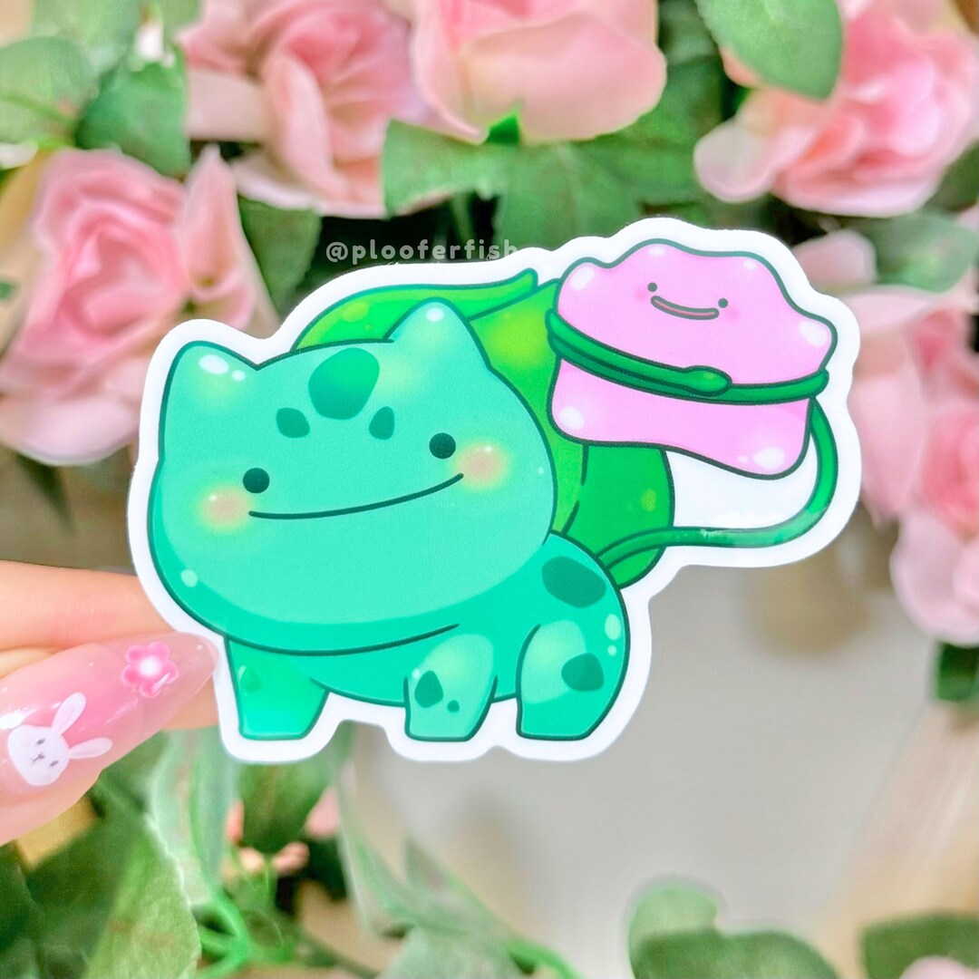 Ditto Bulbasaur Stickers | BUY 3 GET 1 FREE | Cute Glossy Waterproof ...