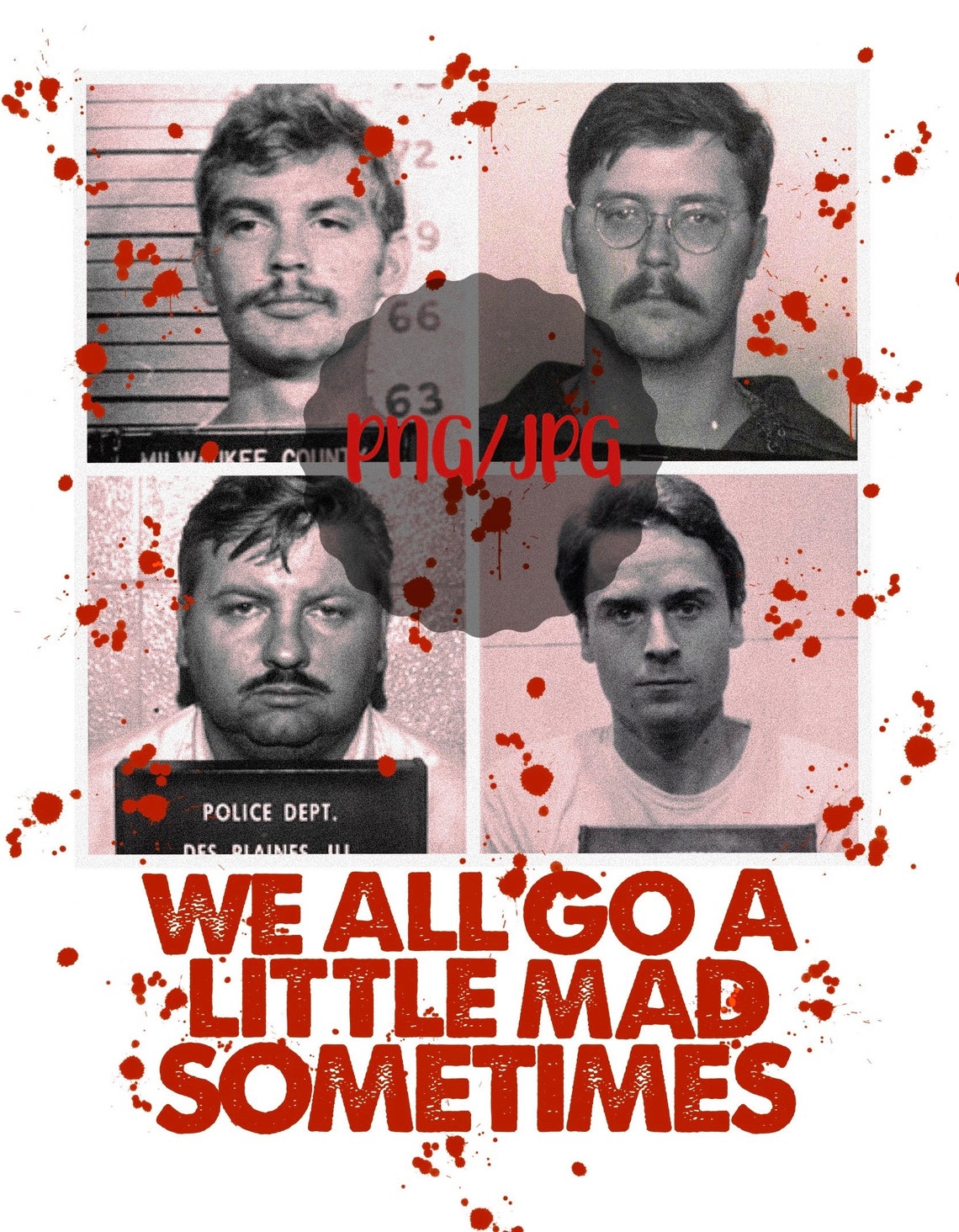 Serial Killer Mugshot PNG - Etsy