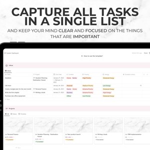 GTD Notion Template GTD Notion Dashboard GTD Planner - Etsy