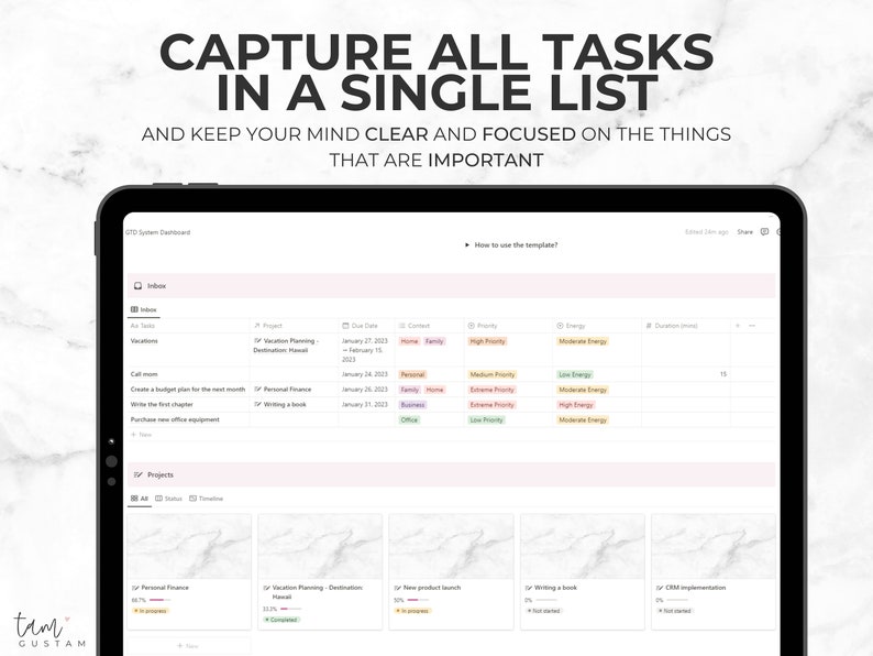 GTD Notion Template GTD Notion Dashboard GTD Planner - Etsy GTD Notion Template GTD Notion Dashboard GTD Planner - Etsy