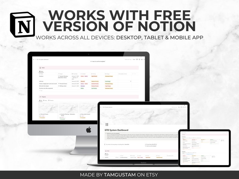 GTD Notion Template GTD Notion Dashboard GTD Planner - Etsy GTD Notion Template GTD Notion Dashboard GTD Planner - Etsy