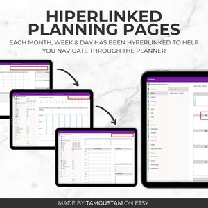 Onenote Digital Planner Undated HYPERLINKED Onenote Planner - Etsy