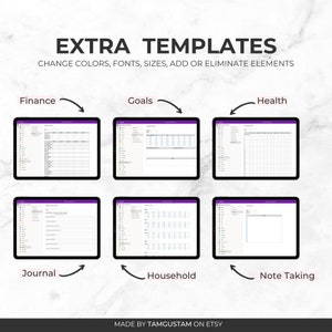 Onenote Digital Planner Undated HYPERLINKED Onenote Planner - Etsy