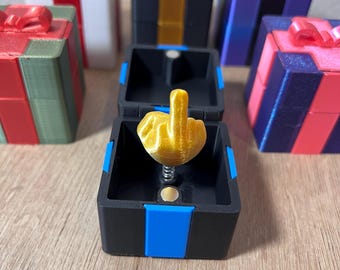 Personalized Middle Finger Box, Mischief Pops the Finger, Customized ...
