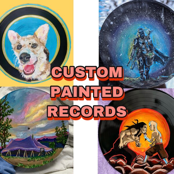 Painted Records Vinyl - Etsy