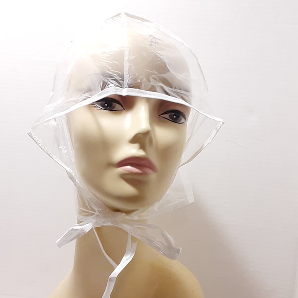 Plastic Rain Bonnet - Etsy
