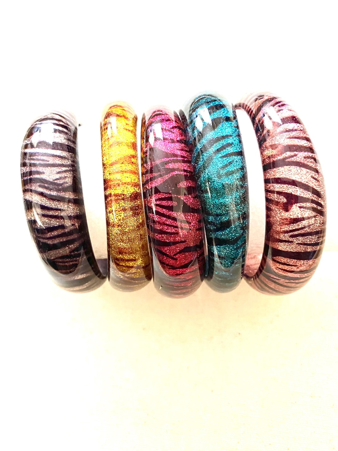Zebra Print Animal Print Bangle Fashion Bracelet Bangle Women Summer ...