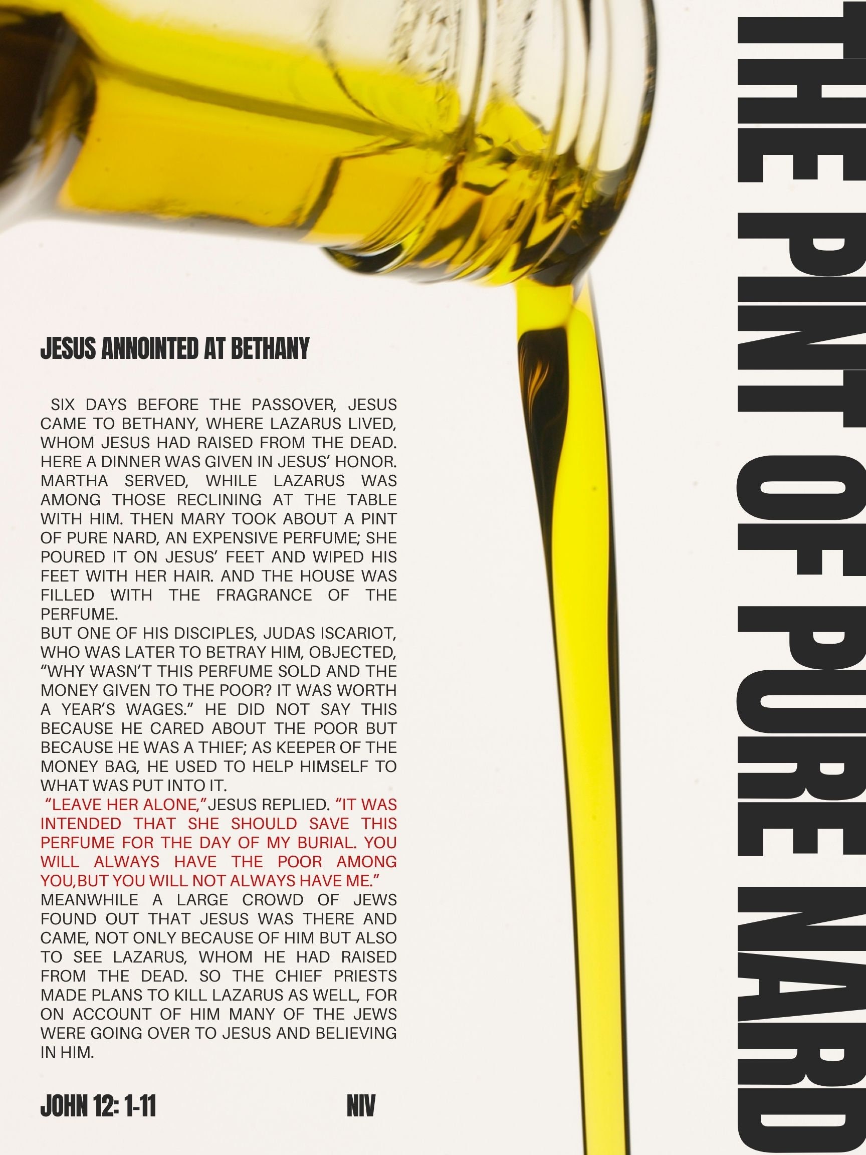 Christian Poster Pint of Pure Nard - Etsy